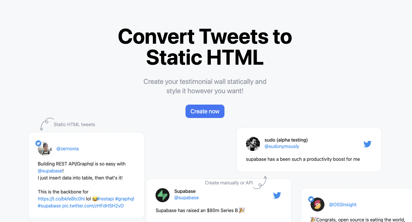 Tweetic | Convert Tweets to Static HTML